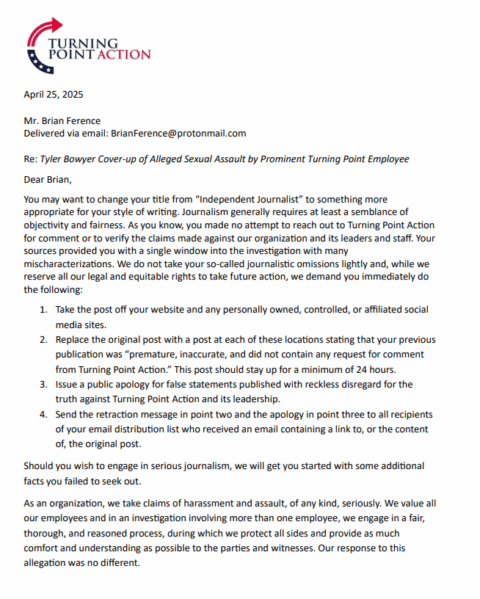 BREAKING: Turning Point Action Finally Responds to Allegations of ...